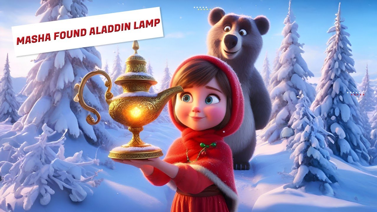 Masha and the bear cartoon full episode masha found a aladdin lamp ...