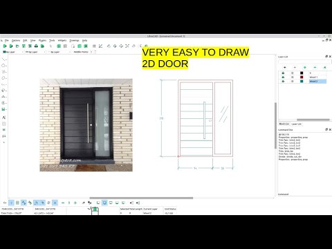 Drawing A Door - Librecad 2d Design - YouTube