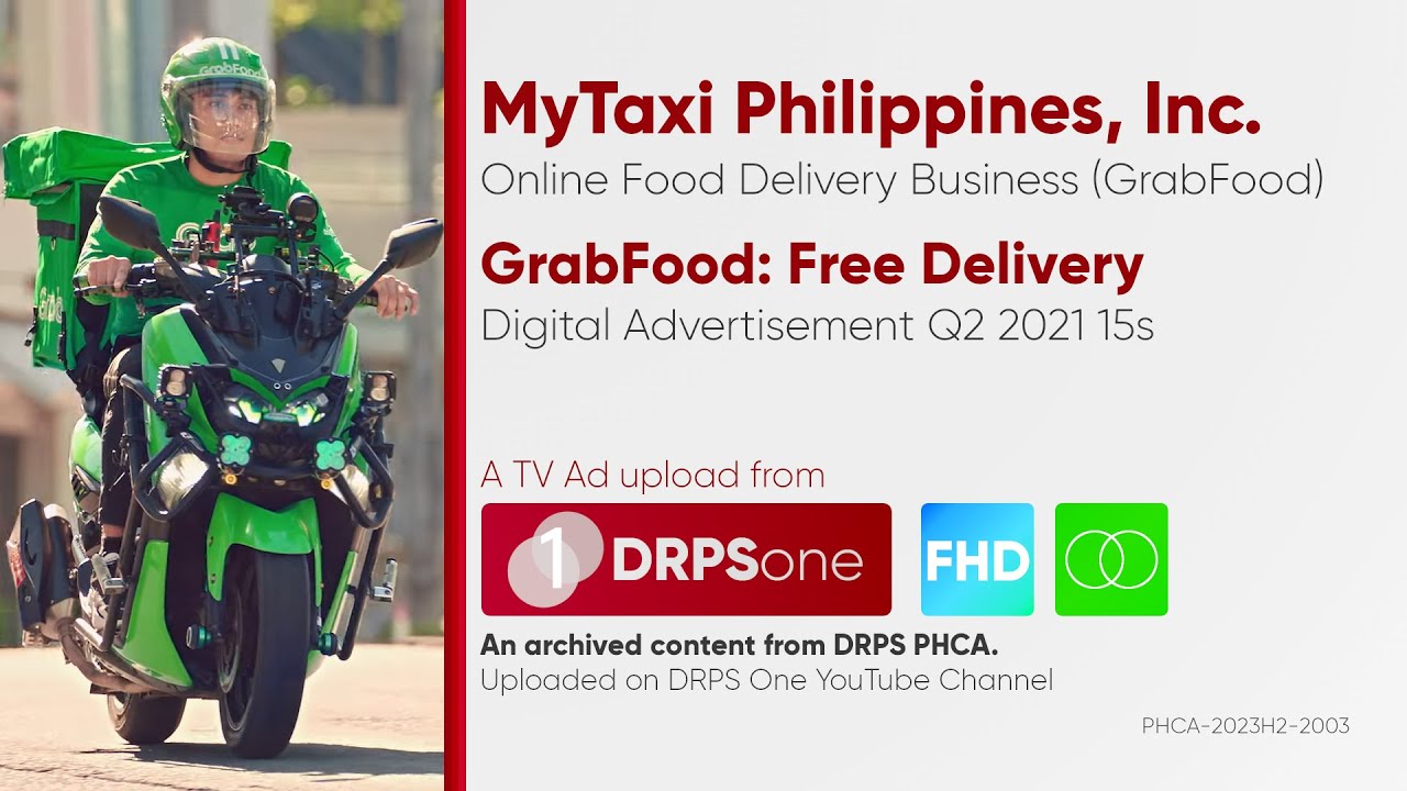 GrabFood with Free Delivery Fee Digital Ad Q2 2022 15s (Philippines ...
