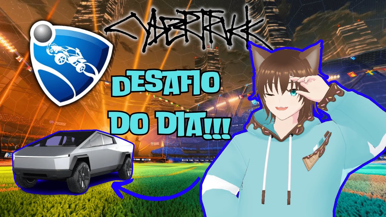 O Desafio do dia jogar com a Cyber Truck | Rocket League - YouTube