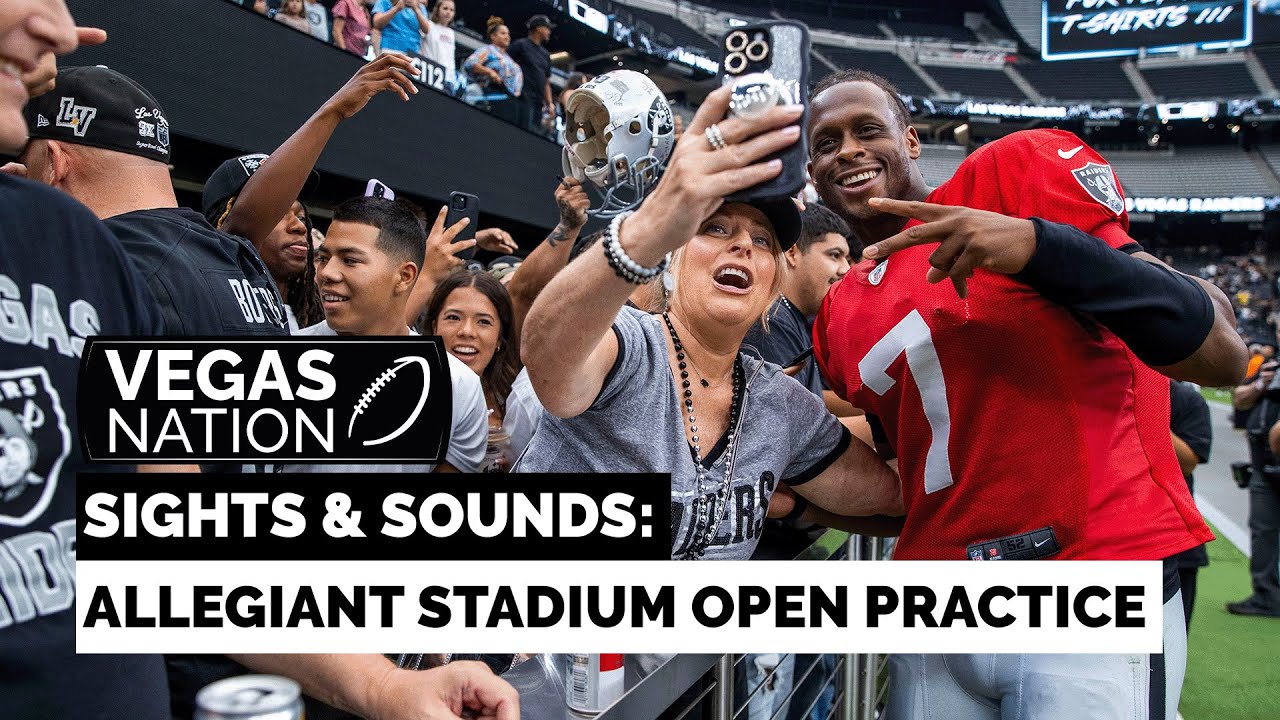 Sights & Sounds: Allegiant Stadium Open Practice - YouTube