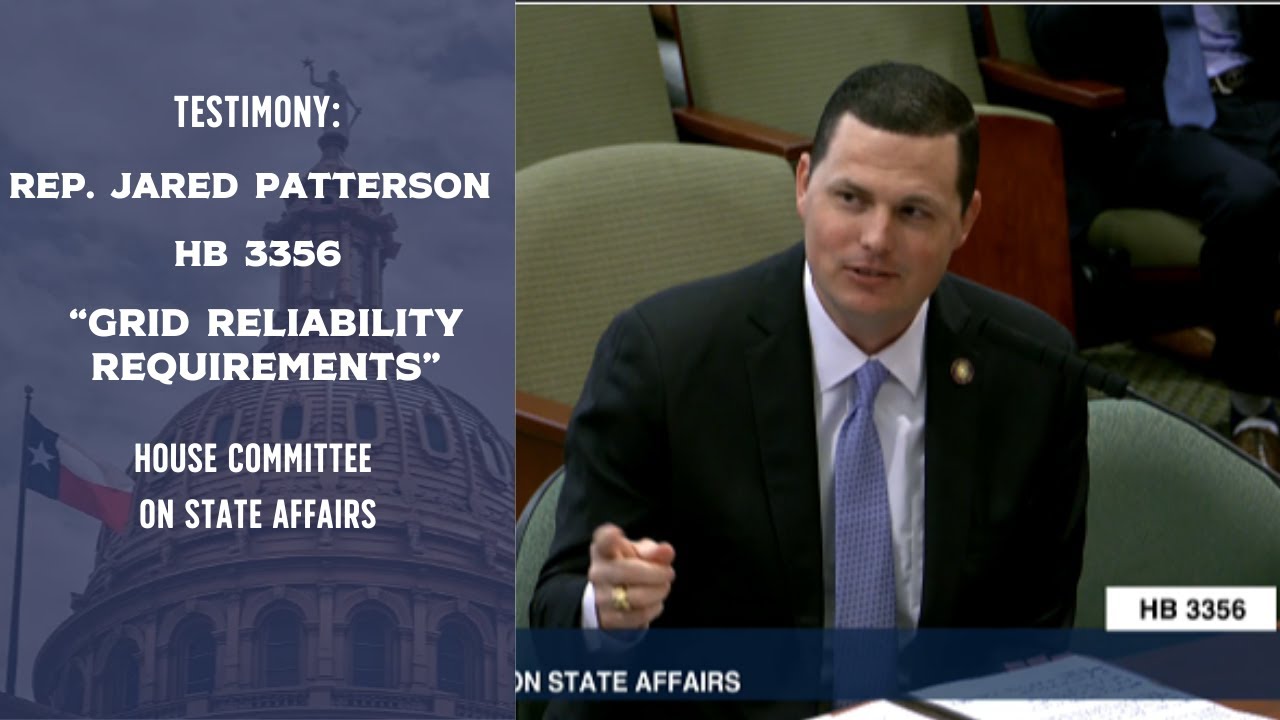 Rep. Jared Patterson Testifies in Support of HB 3356 in House State ...