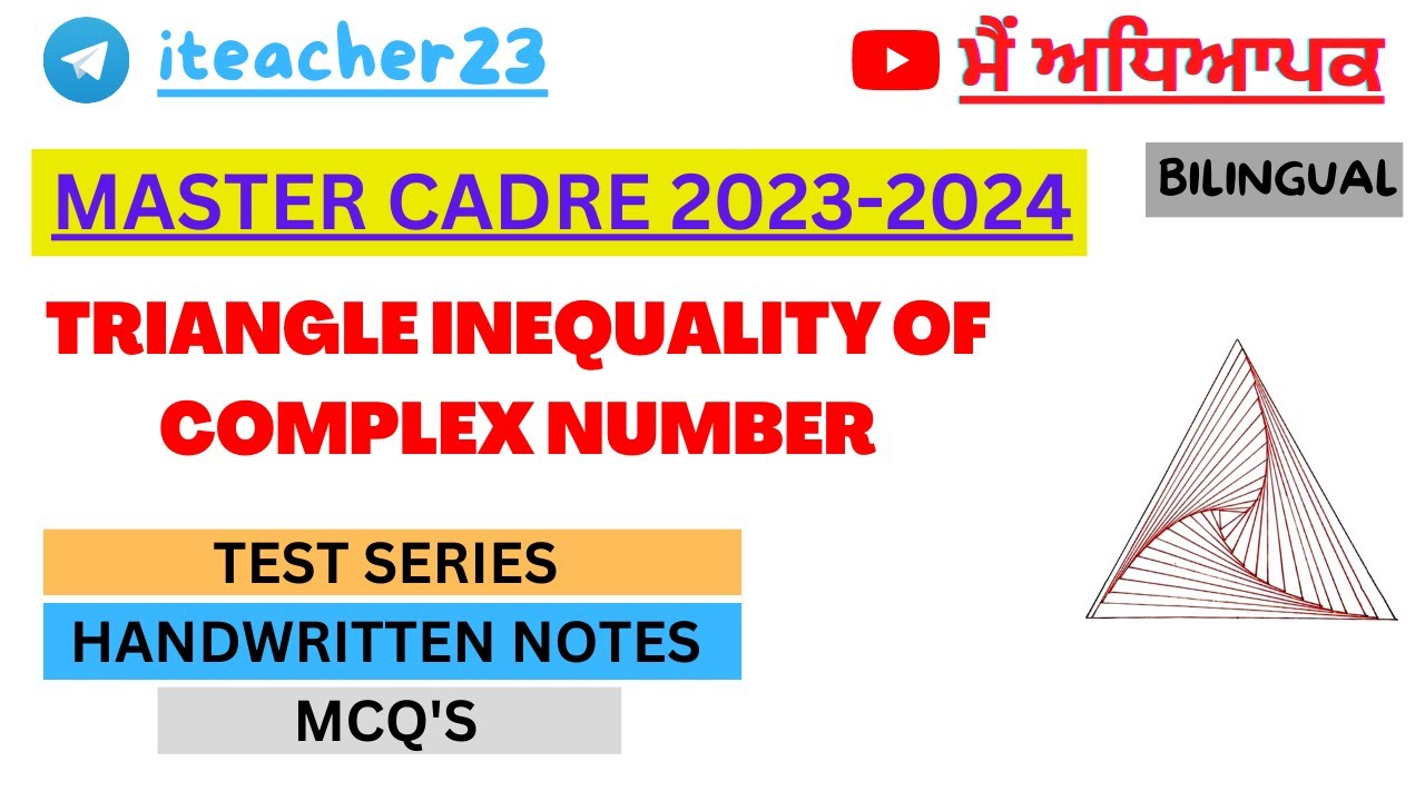 CONCEPT OF TRIANGLE INEQUALITY OF COMPLEX NUMBER - YouTube