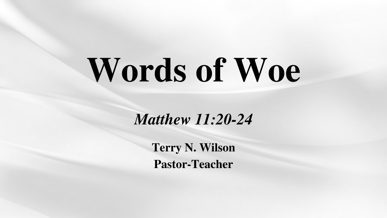 Words of Woe - YouTube