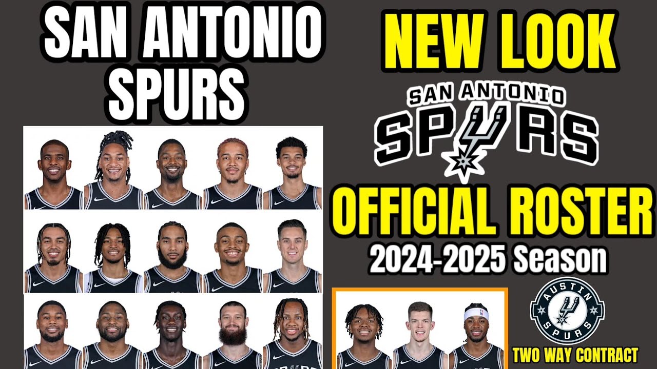 San Antonio Spurs OFFICIAL ROSTER 2024-25 NBA update - YouTube