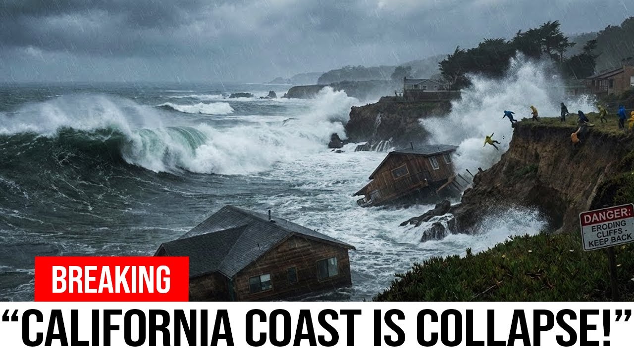 1 Minutes Ago!! California Coastline Cracked and Collapse in To The ...