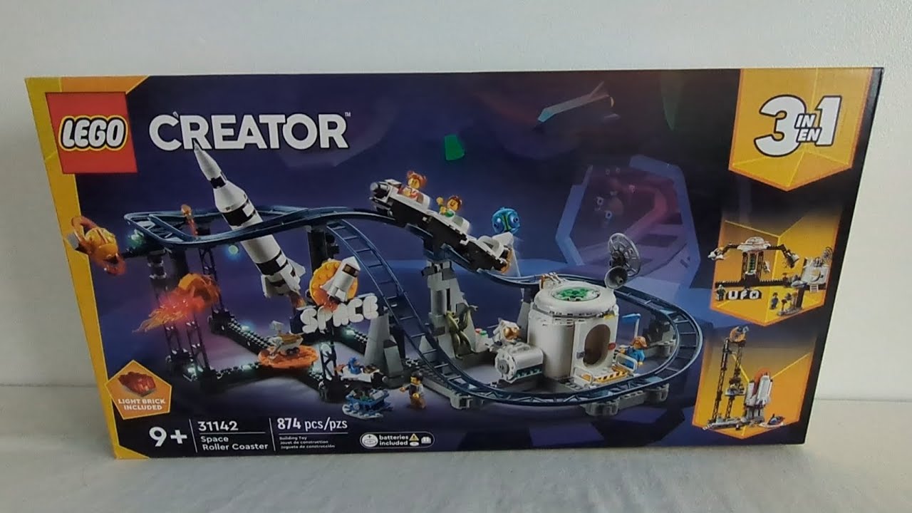 LEGO Creator 3-in-1 31142 Space Roller Coaster | Unboxing & ASMR Build ...
