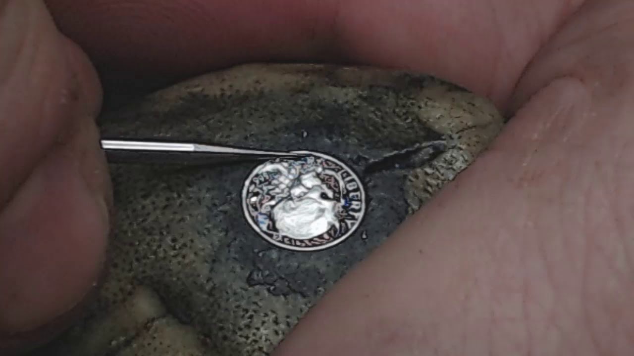 Hobo nickel carving mini dime "1666" by J.H.Ranger - YouTube