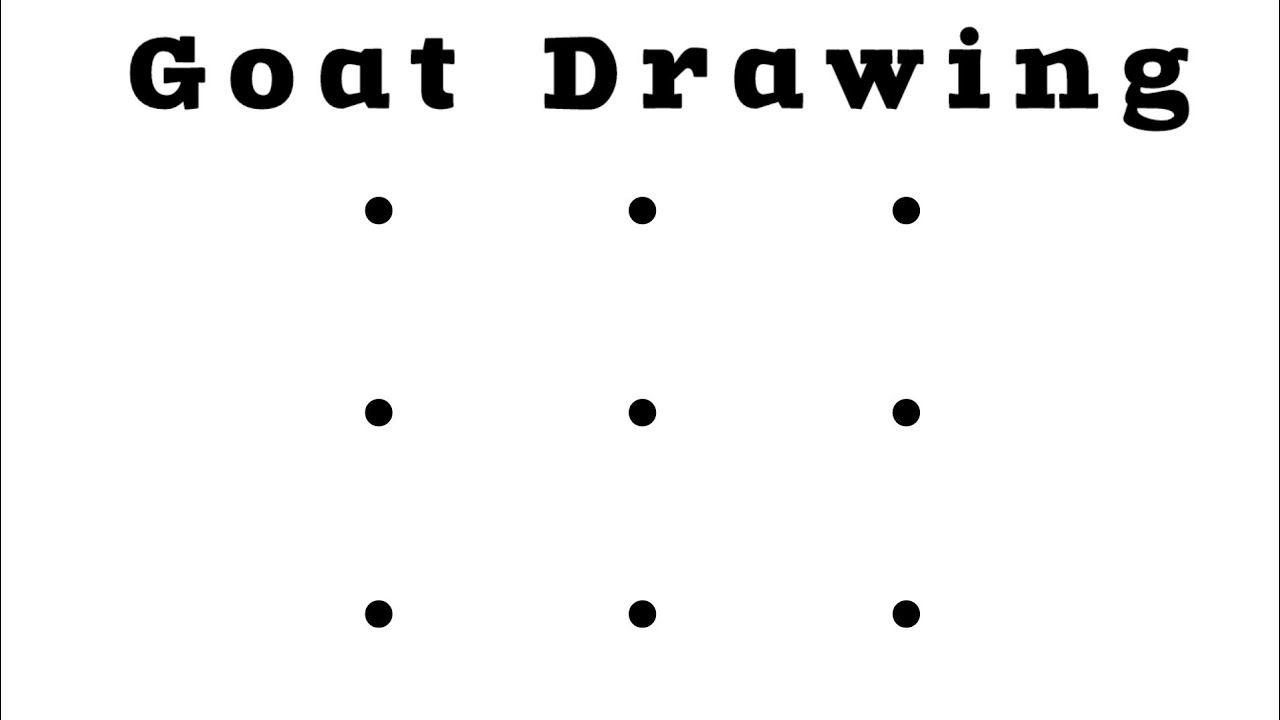 How To Draw Goat With 9 Dots || Goat Drawing Easy || Dot Drawing - YouTube