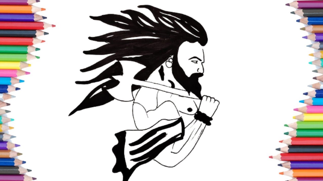 How To Draw lord Parshuram | Parshuram Drawing | Lord Parshuram Jayanti ...