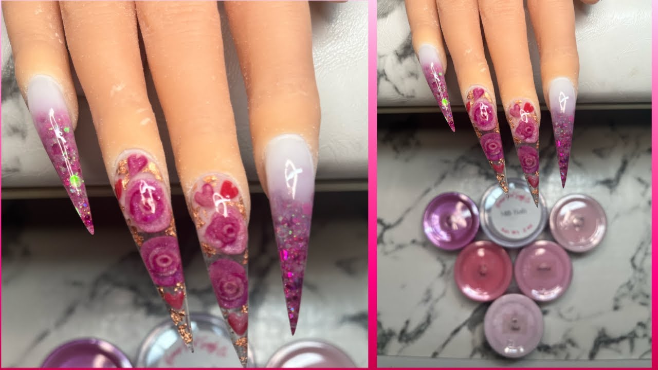 Beautiful encapsulated roses using @KairoseNailSupply (sweet serenade ...