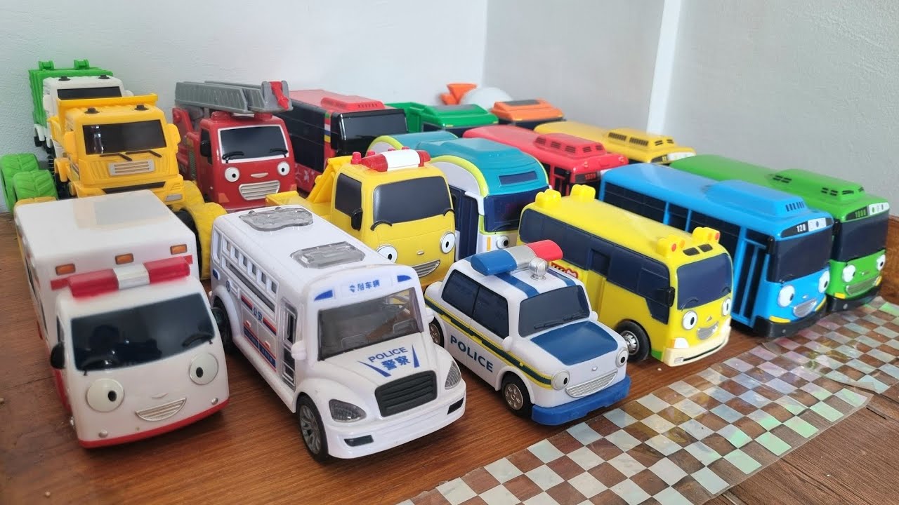 NEW Tayo The Little Bus Toys Cars Slides on the Track, Tayo Bus ...