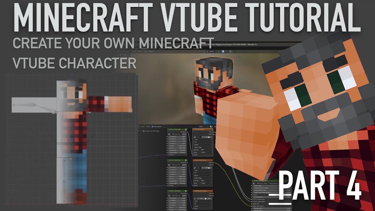 Minecraft Player Character vTuber Creation Tutorial | Part 4 | Blender ...