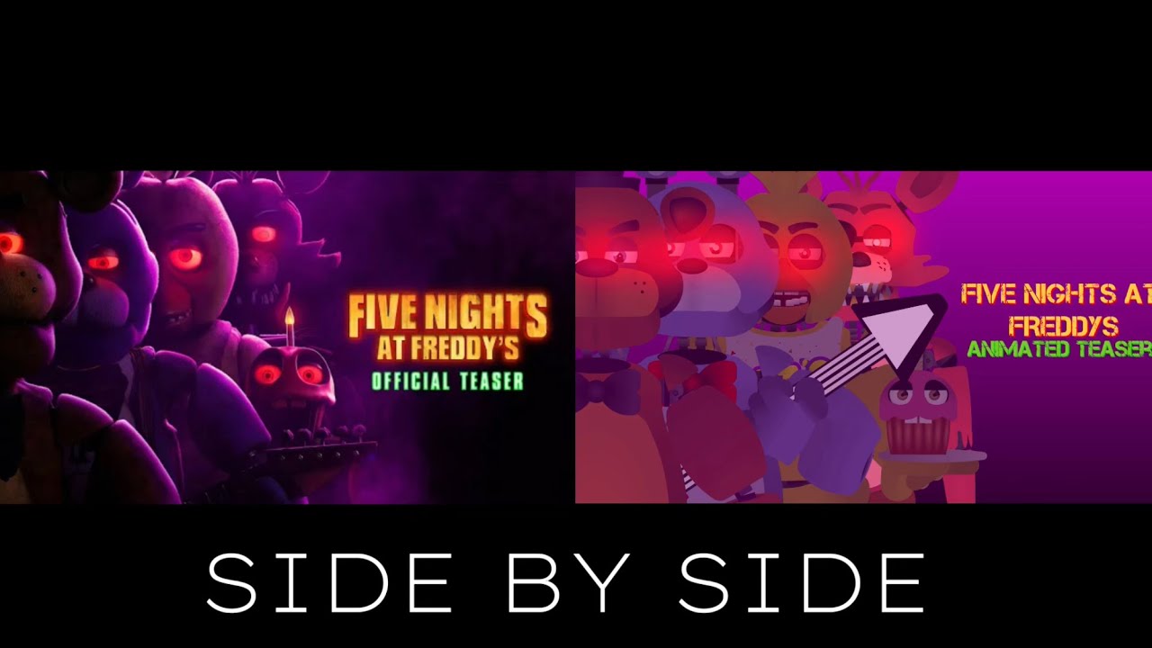 Side By Side COMPARISON | FNaF Teaser Trailer - YouTube