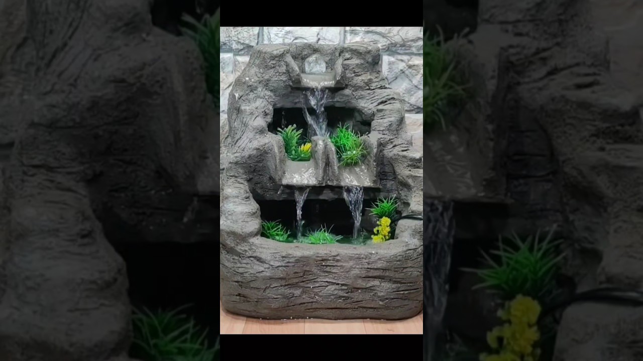 Waterfall fountain making ideas using waste thermocol,very light weight ...