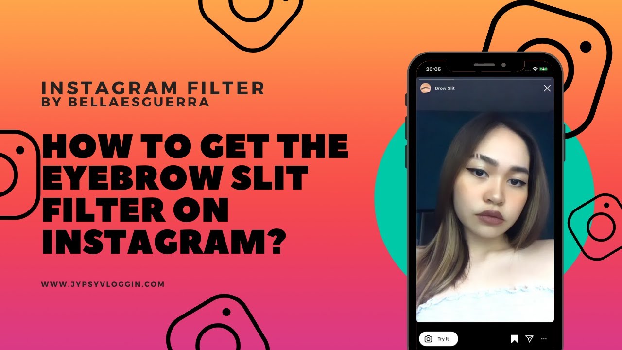 How to get the Eyebrow slit filter on Instagram - YouTube