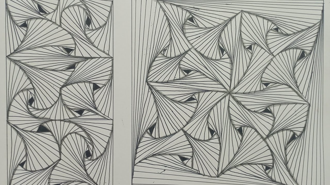 How to draw a Complex Zentangle Paradox / Zentangle Pattern for ...