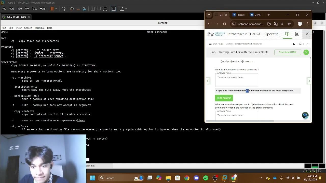 2.2 Working in the Linux Shell | 2.2.7 Lab - Getting Familiar with the Linux Shell - YouTube