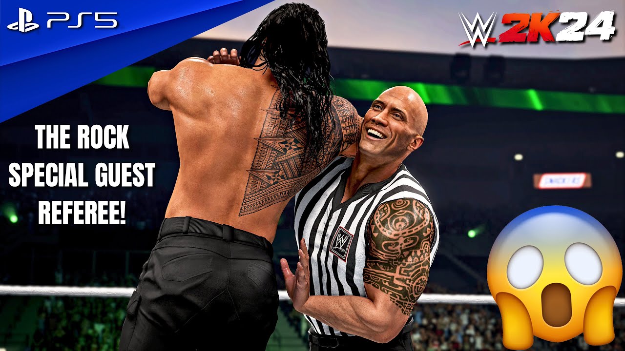 WWE 2K24 - Cody Rhodes vs. Roman Reigns - The Rock Special Guest Referee Match | PS5™ [4K60 ...
