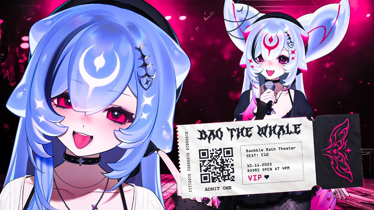 ROCKSTAR BAO LIVE2D MODEL DEBUT 🤘🎸+ HUGE SPECIAL ANNOUNCEMENT! - YouTube