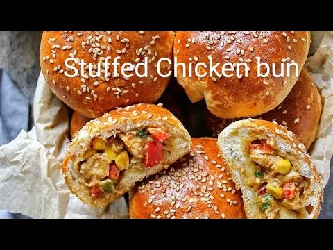 Chicken Bun Recipe||Chicken buns recipie||how to make chicken bun at ...