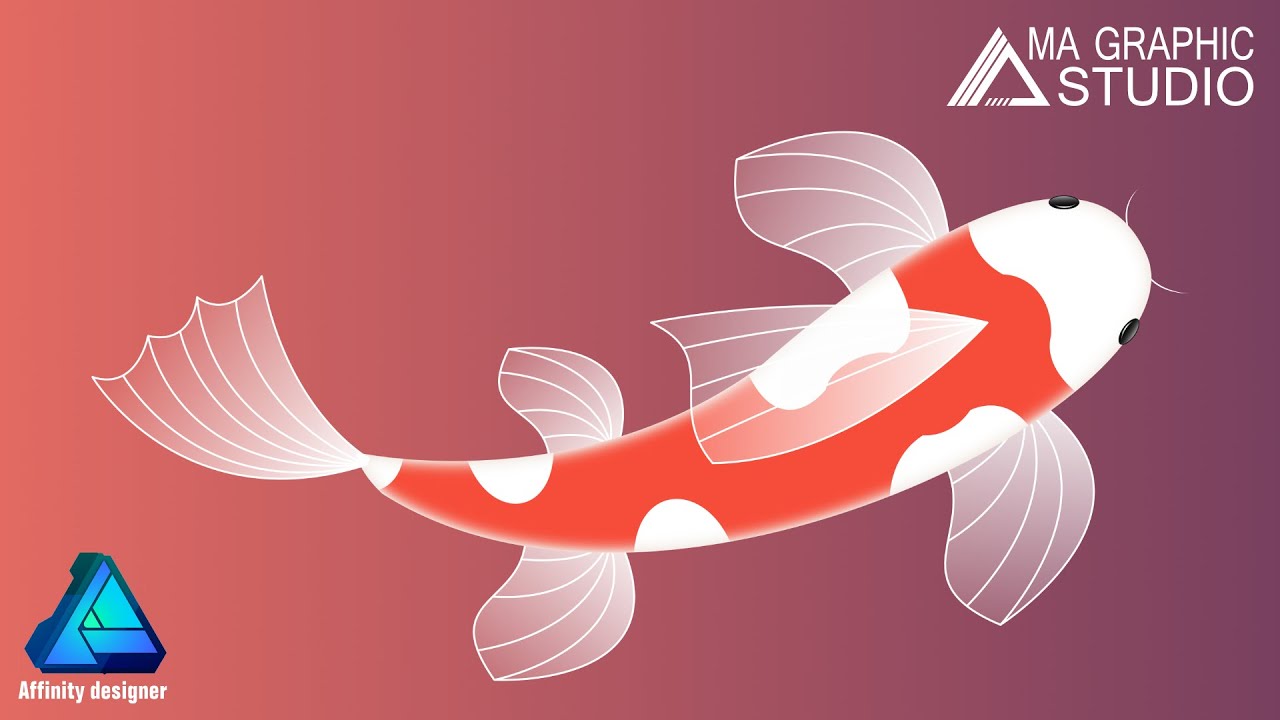 Fish illustration | affinity designer | Practice by MAJ LEARNING - YouTube