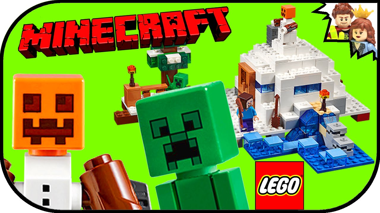 60 Second Build LEGO Minecraft The Snow Hideout 21120 - BrickQueen ...