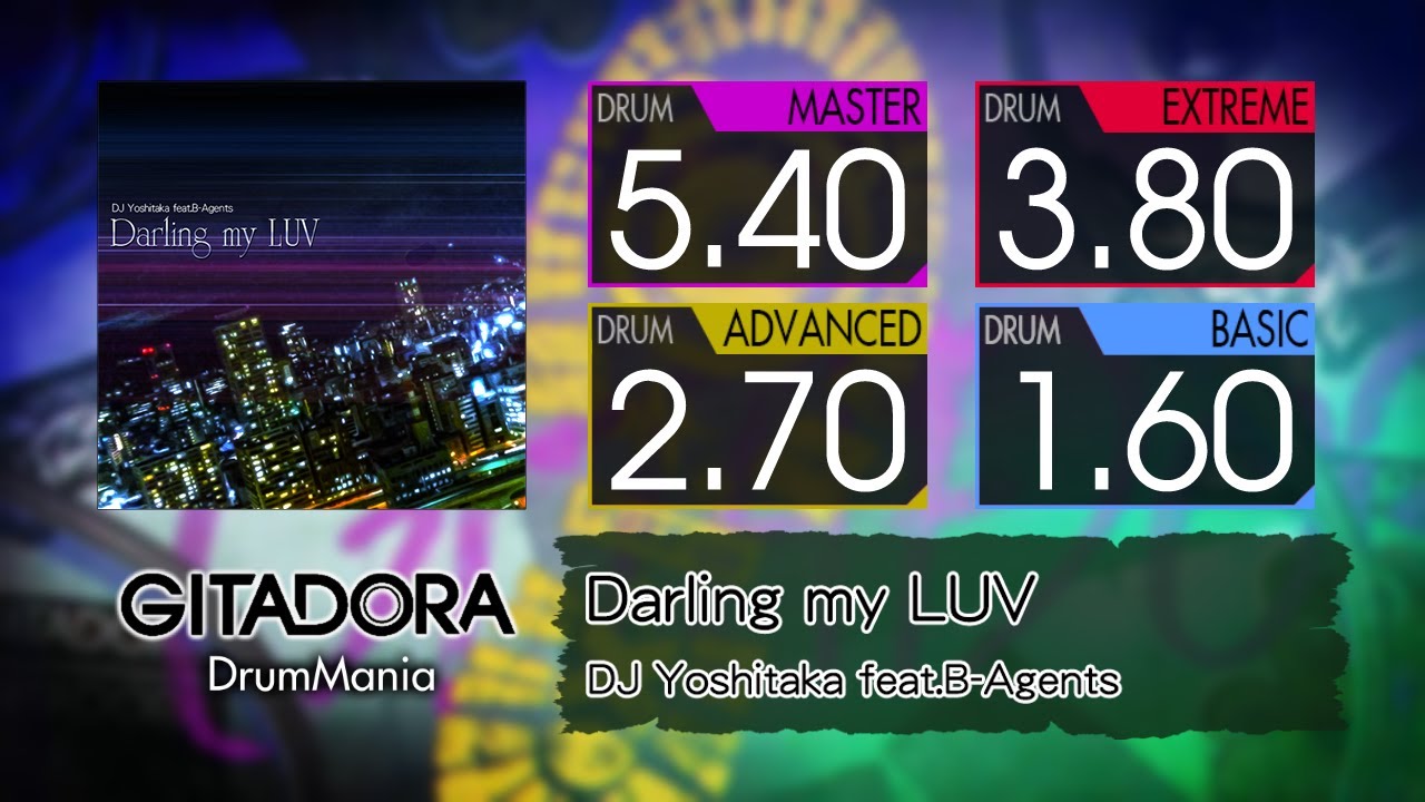 【GITADORA】 Darling my LUV (MASTER ~ BASIC) Drum - YouTube