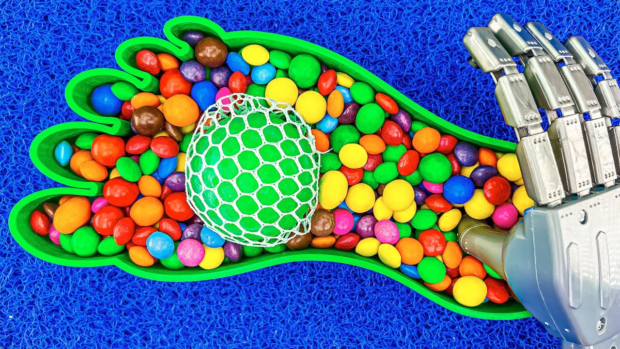 Satisfying Video l How to Make Magic MMs Candy Mixing & Stress Balls ...