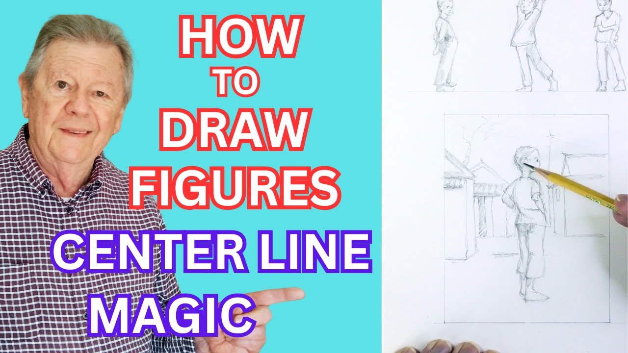 How to Draw 4 poses using a Center Line - YouTube