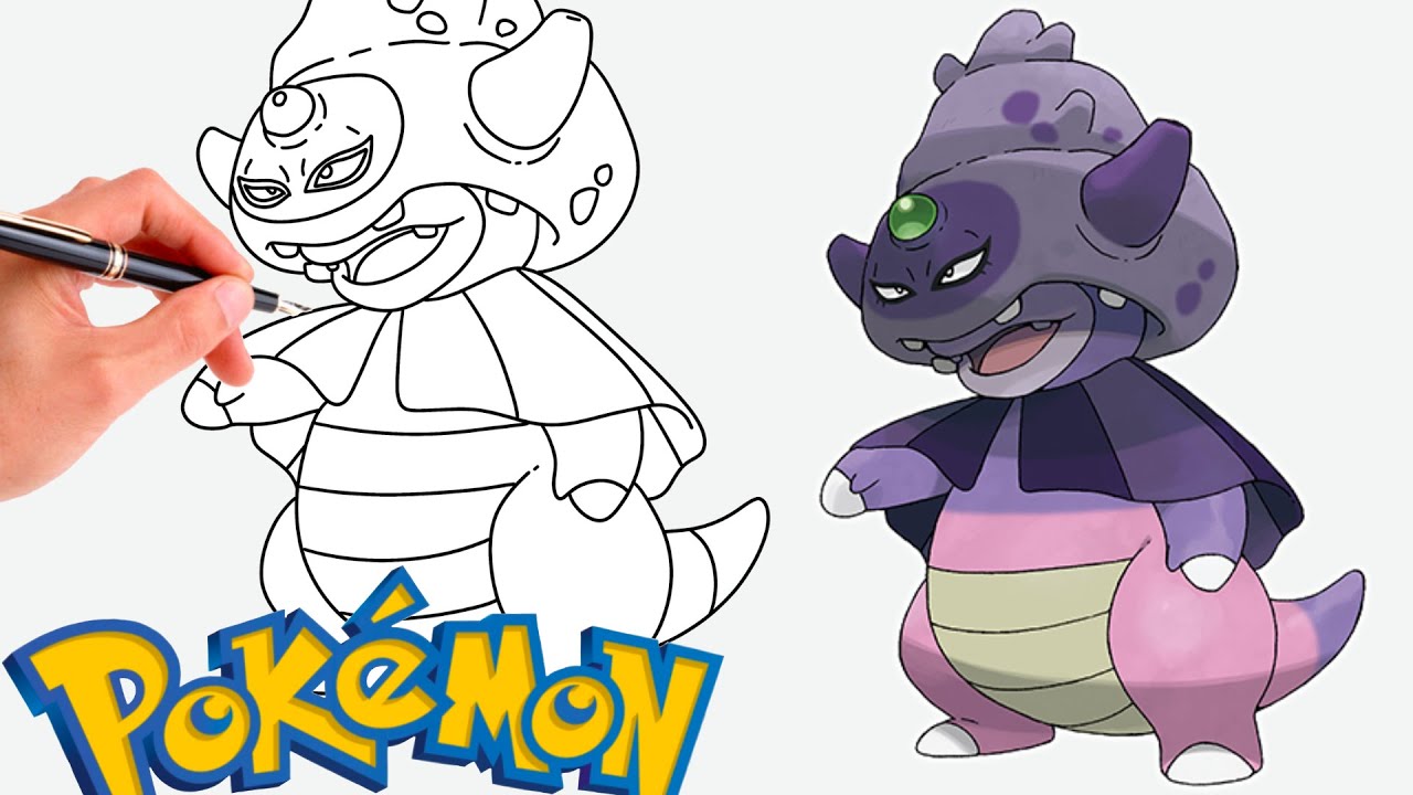 Cómo dibujar SLOWKING de Galar POKEMON | Pokemon de Galar - YouTube