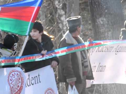 Iranin isvechdeki sefirliyi qarshisinda etiraz mitinqi-quzey ve guney azerbaycanlilar-06.02.2011