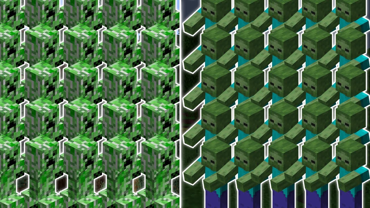 ENDLESS CREEPER ARMY VS ENDLESS ZOMBIE ARMY | MINECRAFT - YouTube