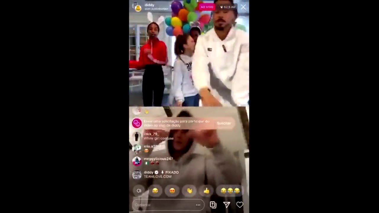 Justin Bieber dancing Yummy with rapper Diddy via Instagram live to ...