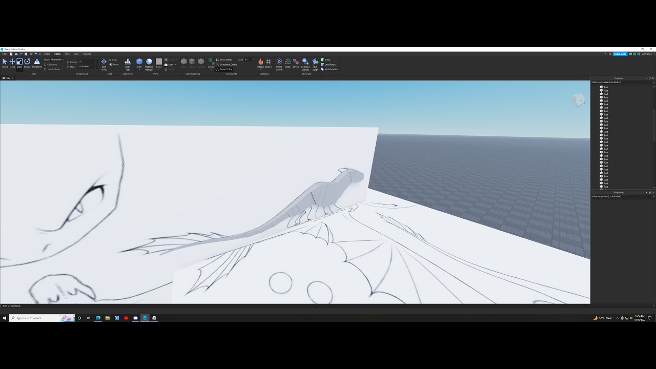 Modeling Toothless In Roblox Studio Using Only Blocks (Part 1) - YouTube