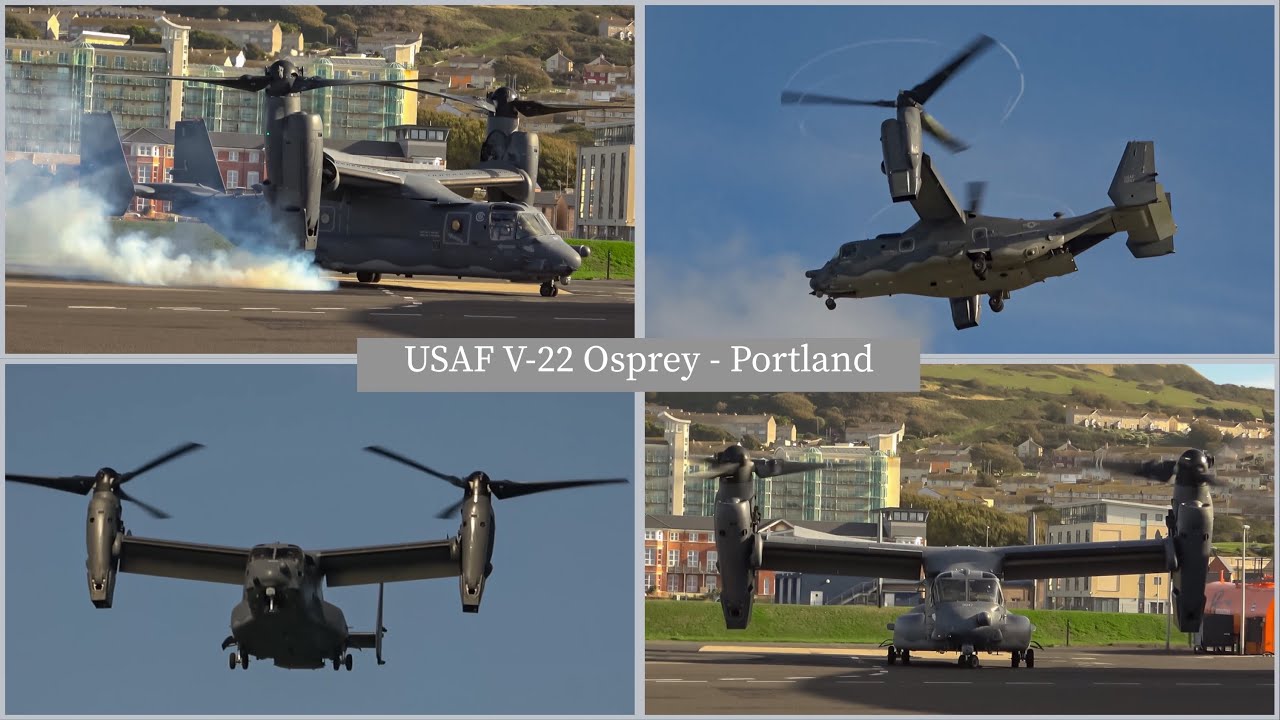 🇺🇸 USAF V-22 Osprey Operating out of Portland Dorset - YouTube