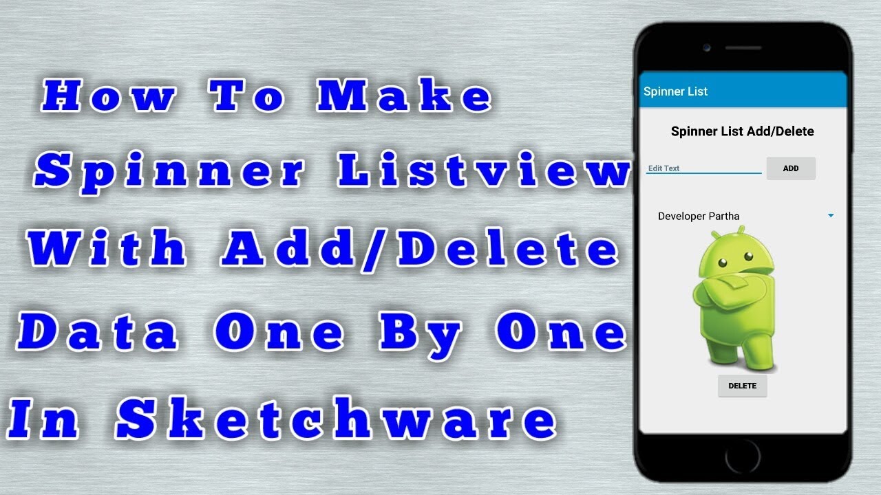How To Make Spinner Listview With Add/Delete Data One By One In ...