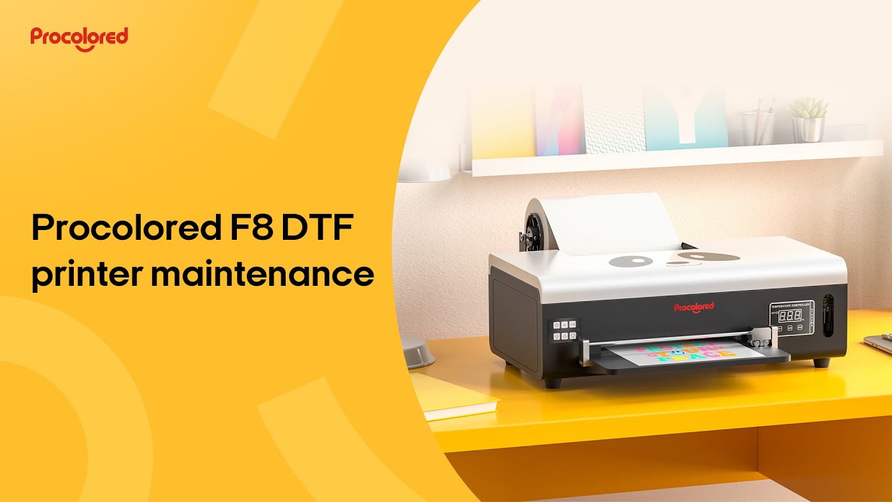 Procolored F8 DTF printer maintenance - YouTube