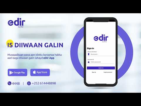 habka aad isaga diiwan gelin kartid edir app.