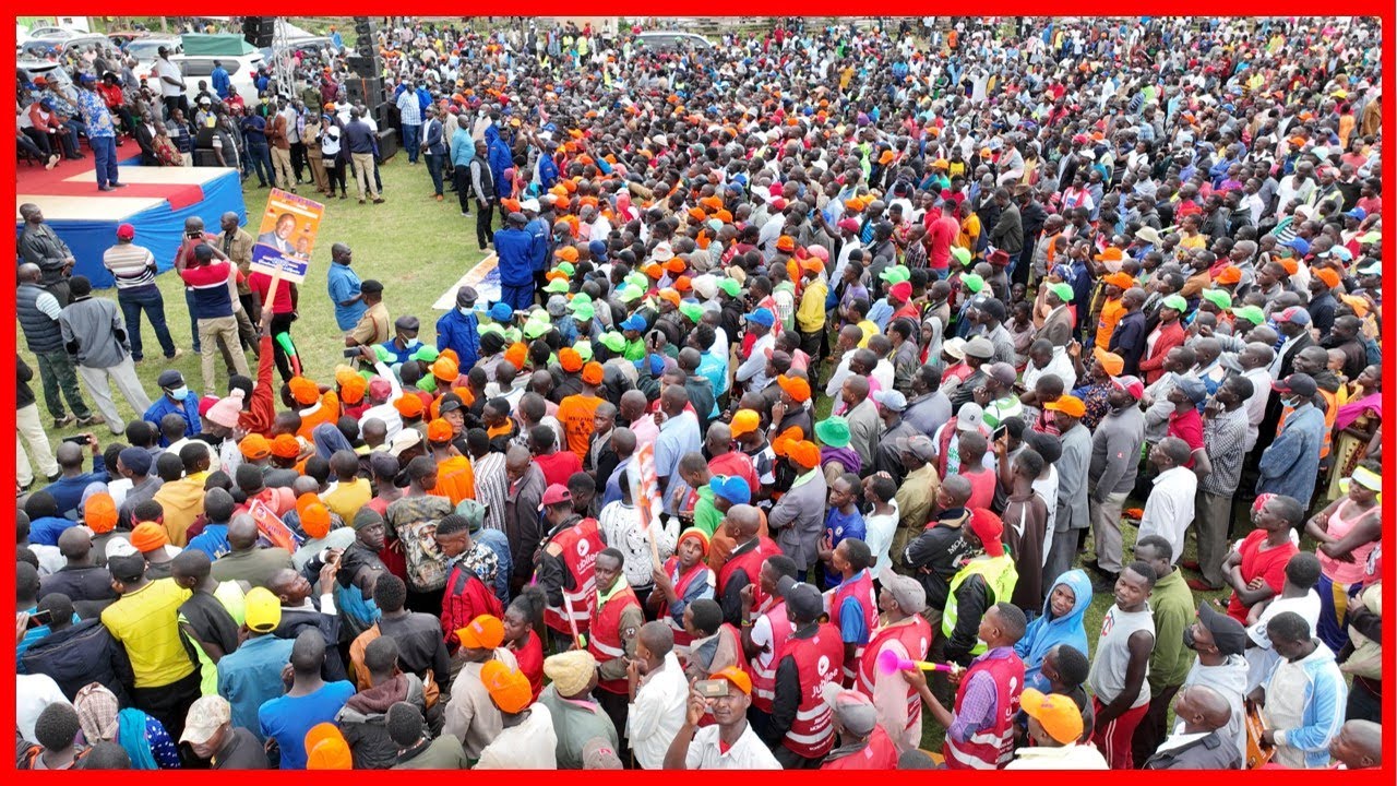 Raila takes Azimio campaign rally to Ugunja in Siaya County - YouTube
