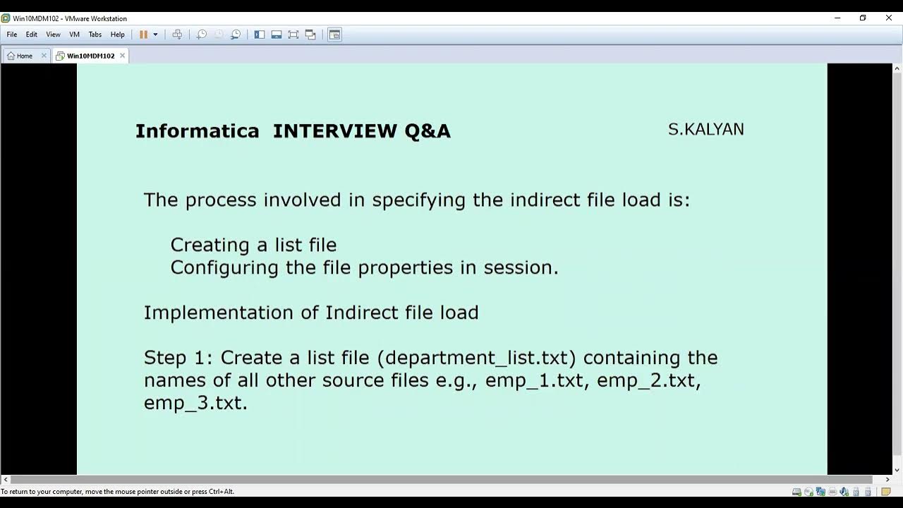 Informatica Power Center , Interview Q&A, Indirect File Load - YouTube