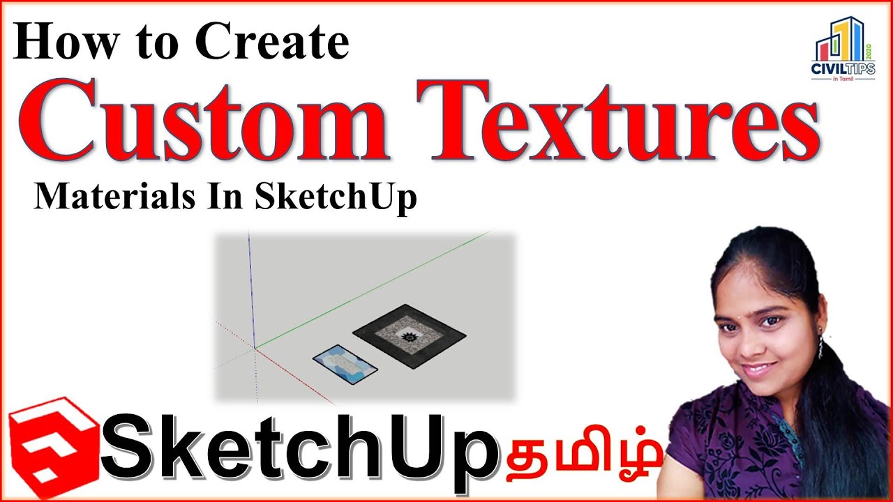 Sketchup (தமிழ்) How to combine texture for a custom look, Create new ...