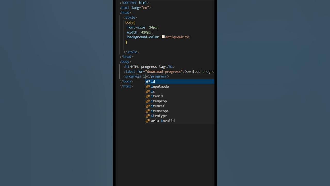 HTML progress tag #html #progress #tag #frontenddevelopment #uidesign #interviewpreparation ...