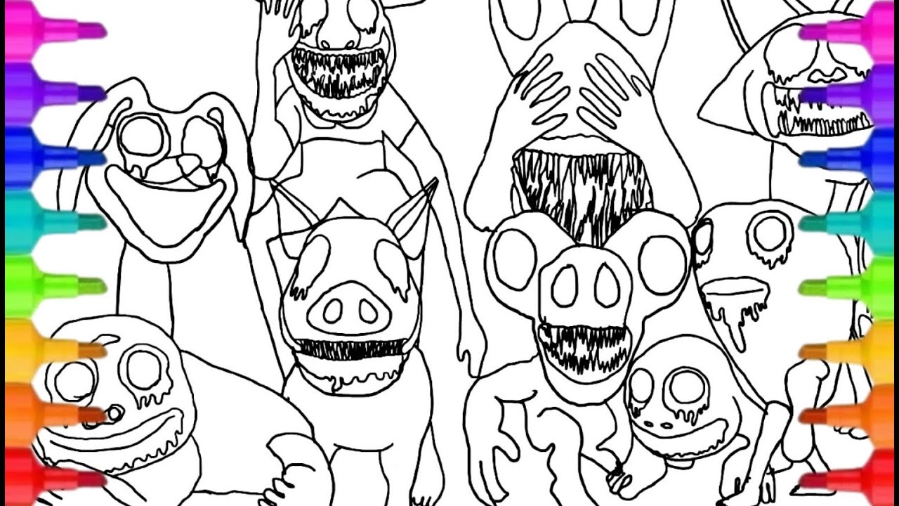 Zoonomaly New coloring pages how to color All Bosses and monsters - YouTube