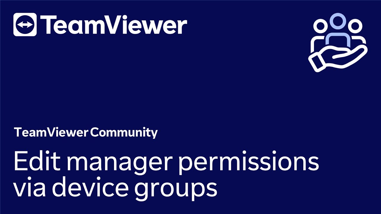 How to edit manager permissions via device groups - YouTube