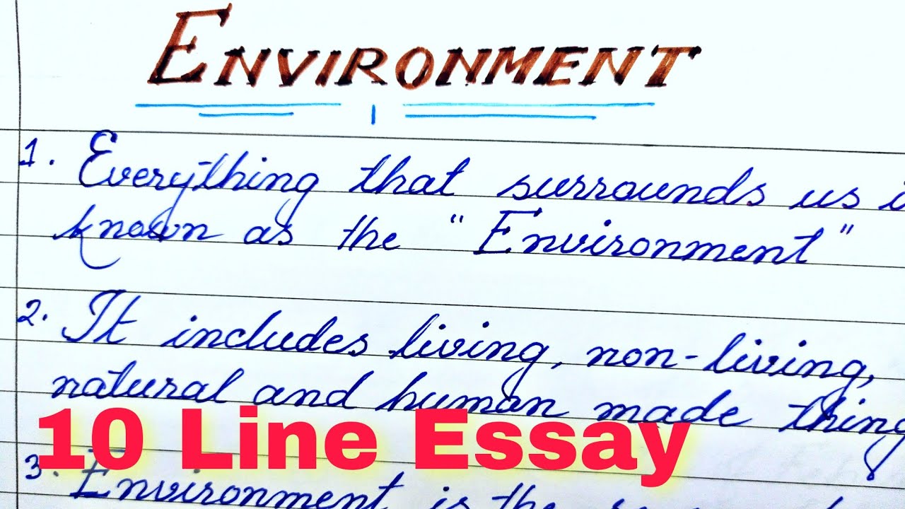 Environment essay in english || Essay on environment in english || 10 ...