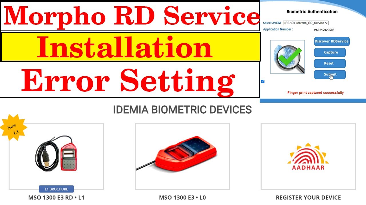 Morpho setting in uti pan portal Biometric Authentication problem~पेन ...