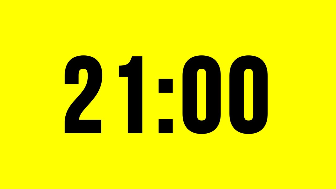 21 Minute Timer Countdown No Music With Alarm - YouTube