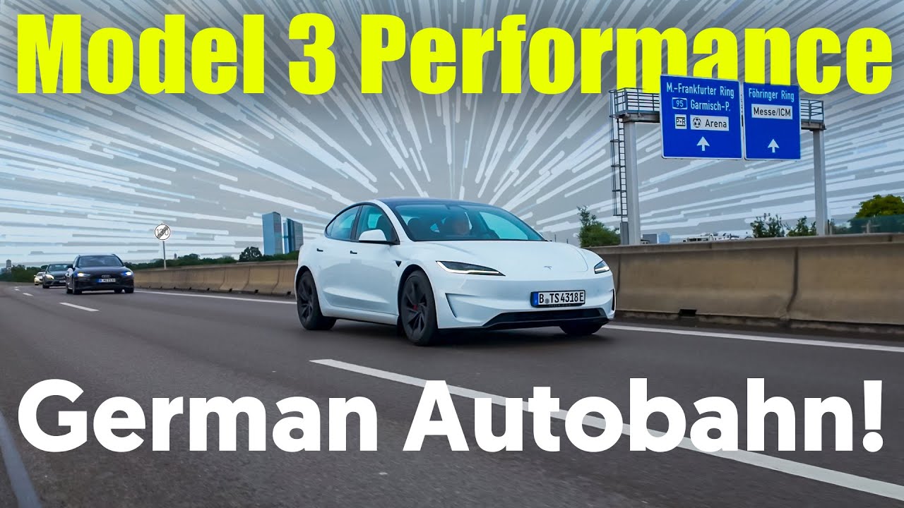 Tesla Model 3 Performance on German AUTOBAHN! - YouTube
