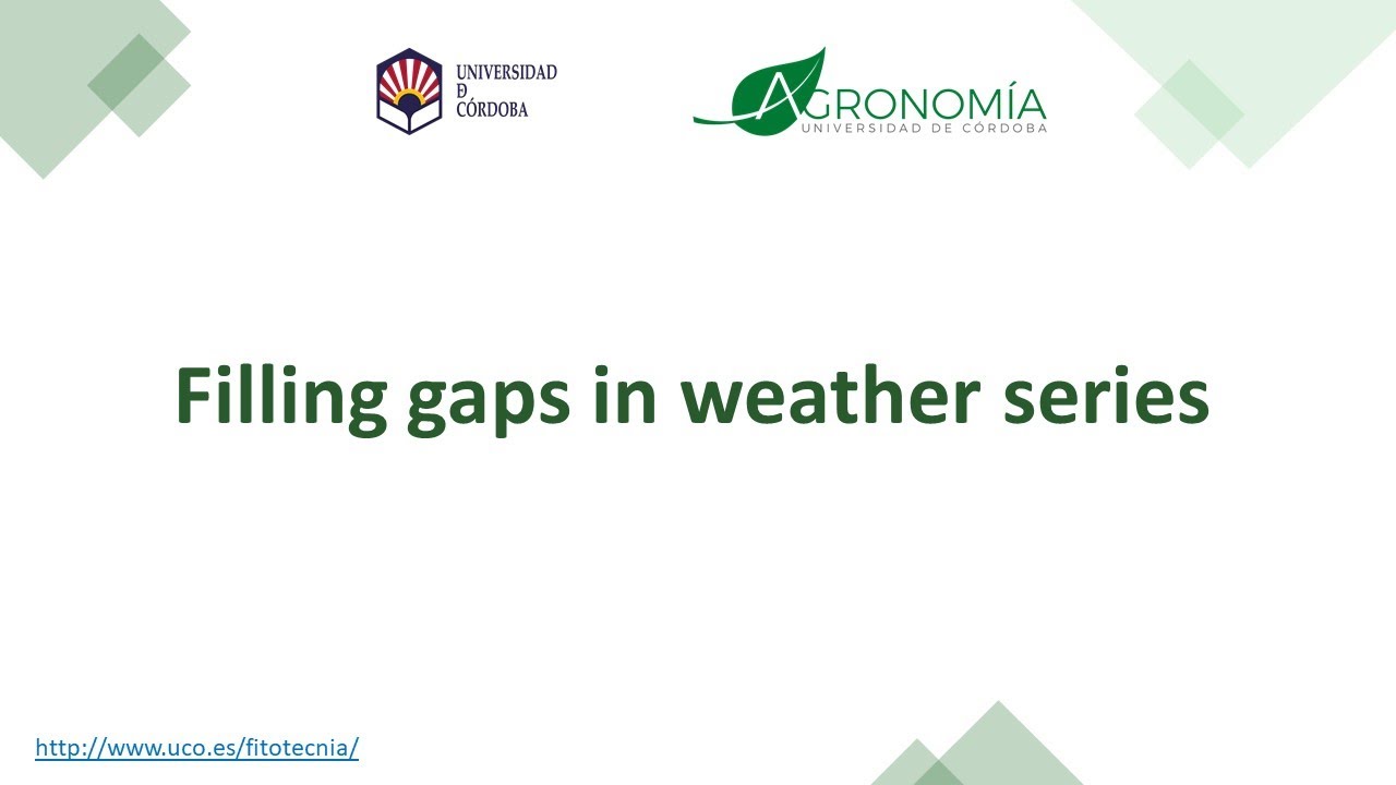 Filling gaps in weather series - YouTube